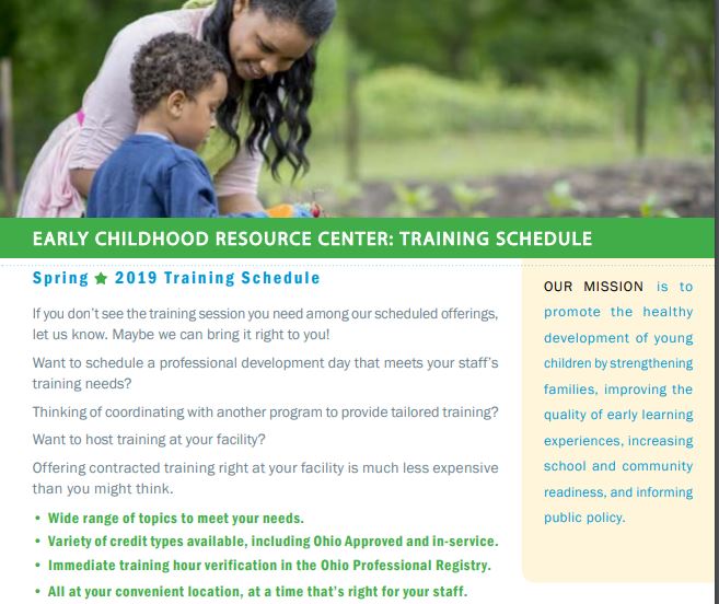 Early Childhood Resource Center releases spring 2019 training calendar ...
